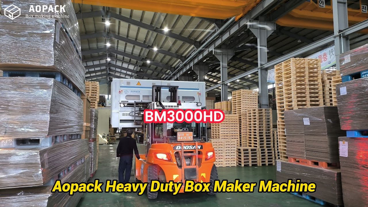 Aopack Customer Installation Site in Korea - Heavy Duty Box Maker ...