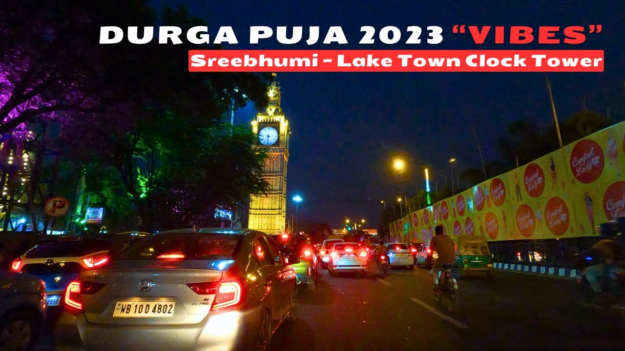 Sreebhumi Sporting Club, Lake Town Clock Tower | Kolkata Drive 4K - YouTube