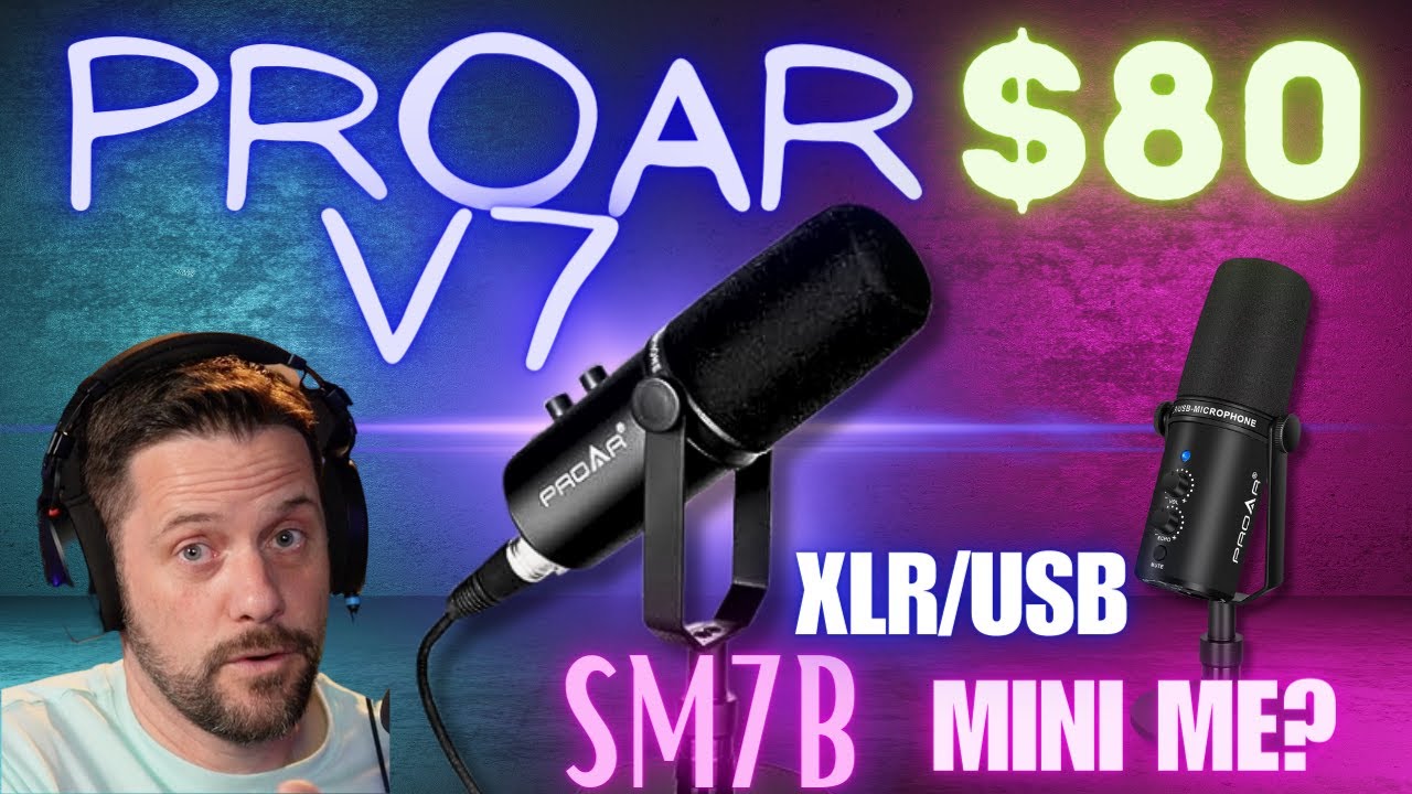 Proar V7 XLR/USB - Boom or BUST as a SM7B "Mini Me"? - YouTube