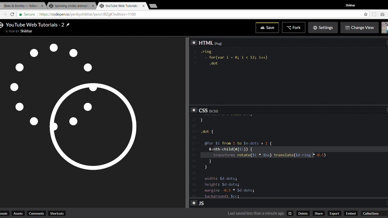 Complex Css Animation Using Scss In Under 20mins Youtube