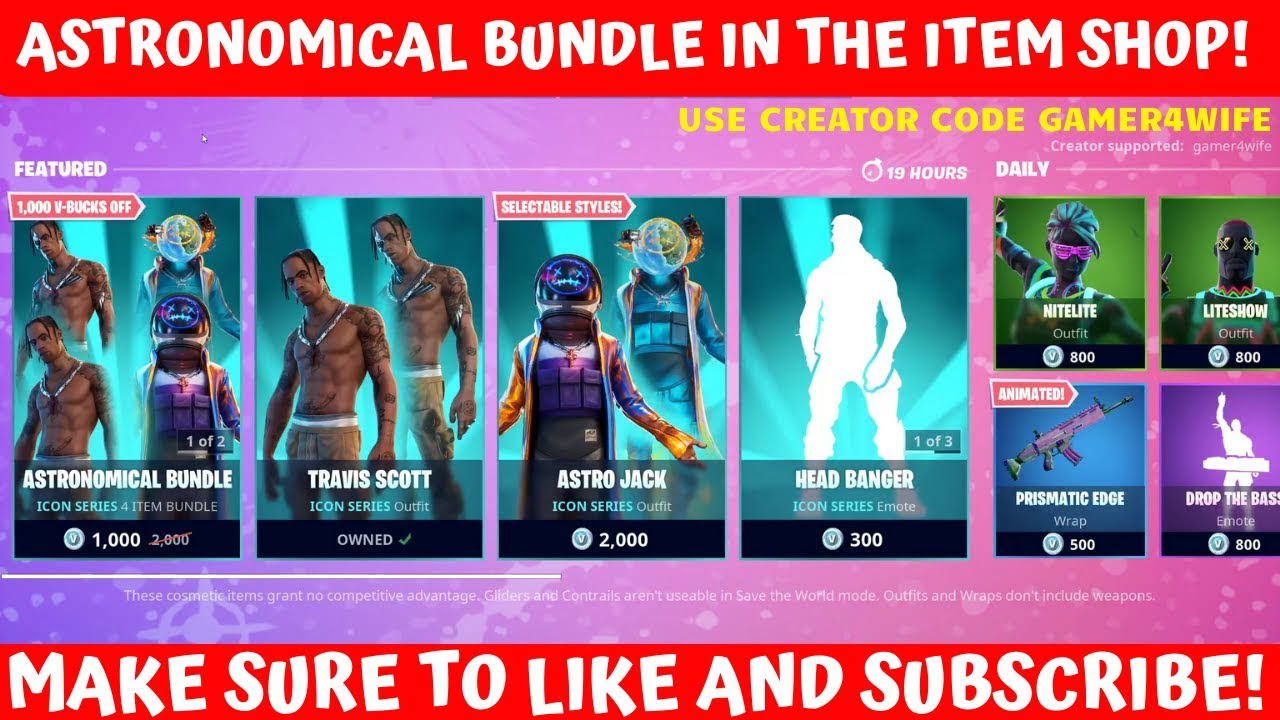 Astronomical Bundle!! Fortnite Item Shop April 23, 2020 - YouTube