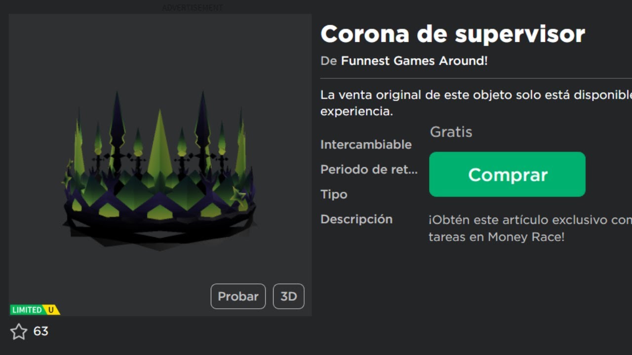 COMO CONSEGUIR Corona de supervisor COMPLETAMENTE GRATIS EN ROBLOX ...