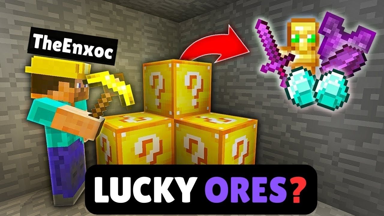 Minecraft, but every Ore is a Lucky Block... - YouTube