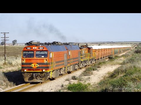 Narrow Gauge Gypsum Trains on South Oz's West Coast - YouTube