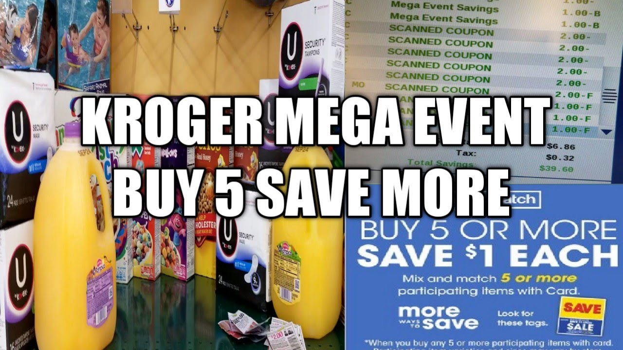 KROGER MEGA EVENT BUY 5 SAVE MORE - YouTube