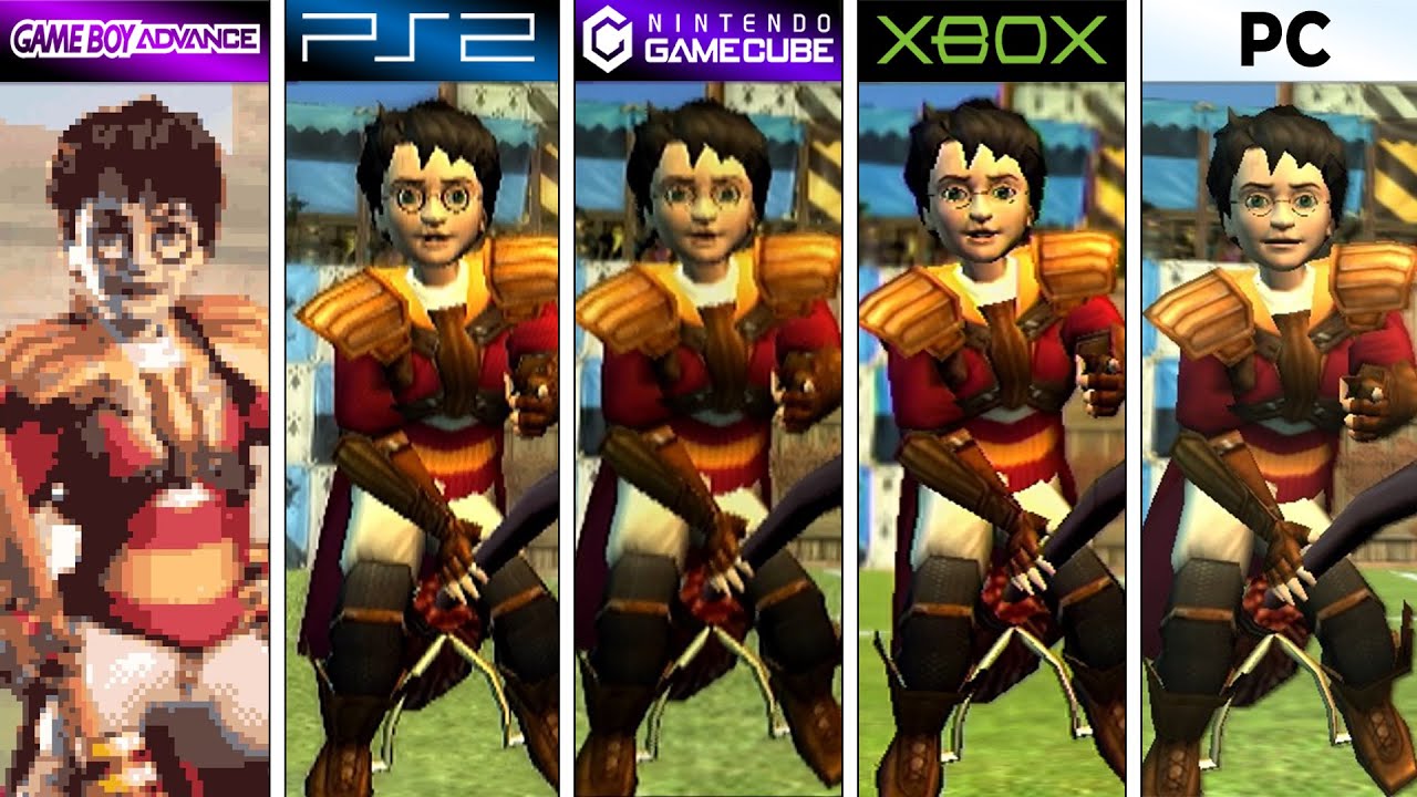 Harry Potter Quidditch World Cup (2003) GBA vs PS2 vs GameCube vs XBOX ...