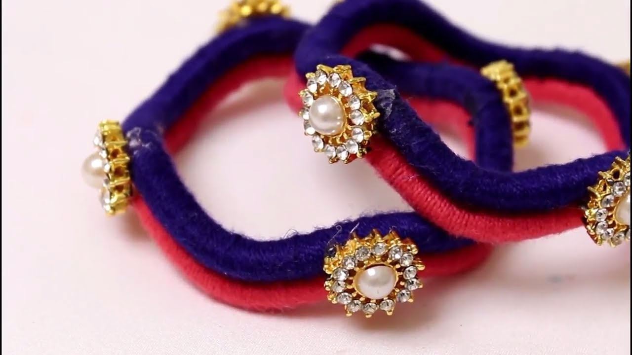 Without silk thread Bangles making || Designer Bangles Making using ...