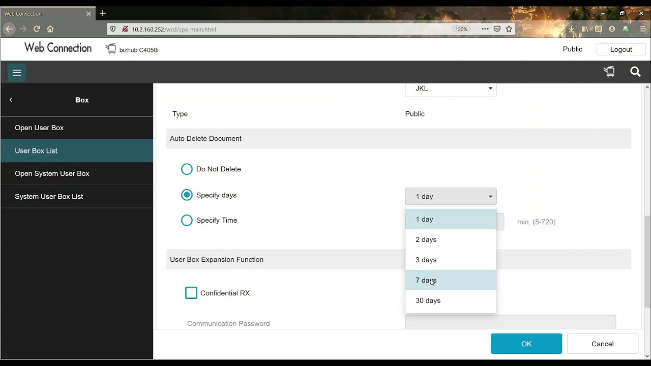Creating User Boxes on a Konica Minolta i Series MFP - YouTube