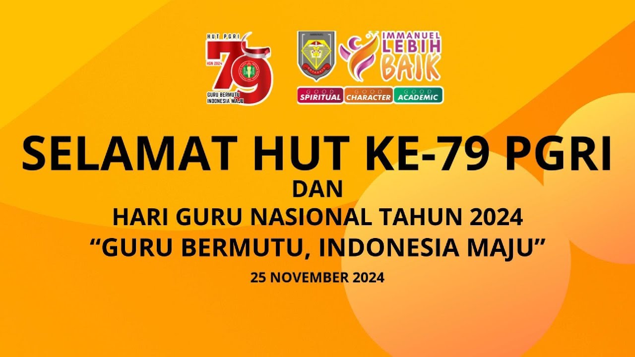 Happy PGRI 79th Anniversary & National Teachers Day 2024 - YouTube