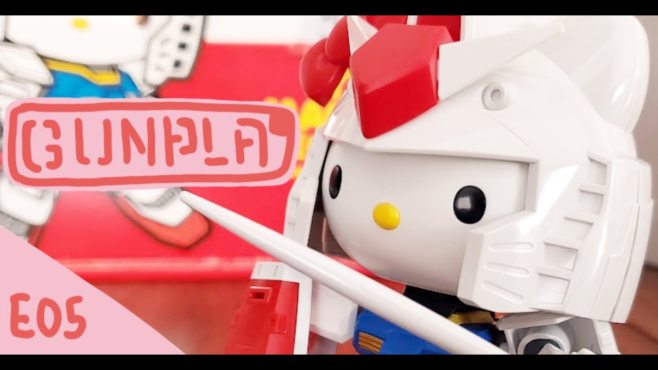 Building My First Gunpla (Hello Kitty RX-78-2) | atath e05 - YouTube
