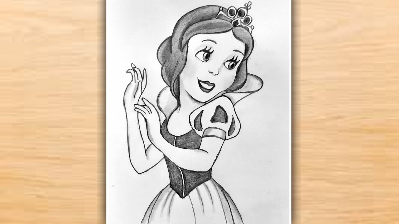 How to Draw Snow White Step by Step | Snow White Drawing Easy | Easy ...