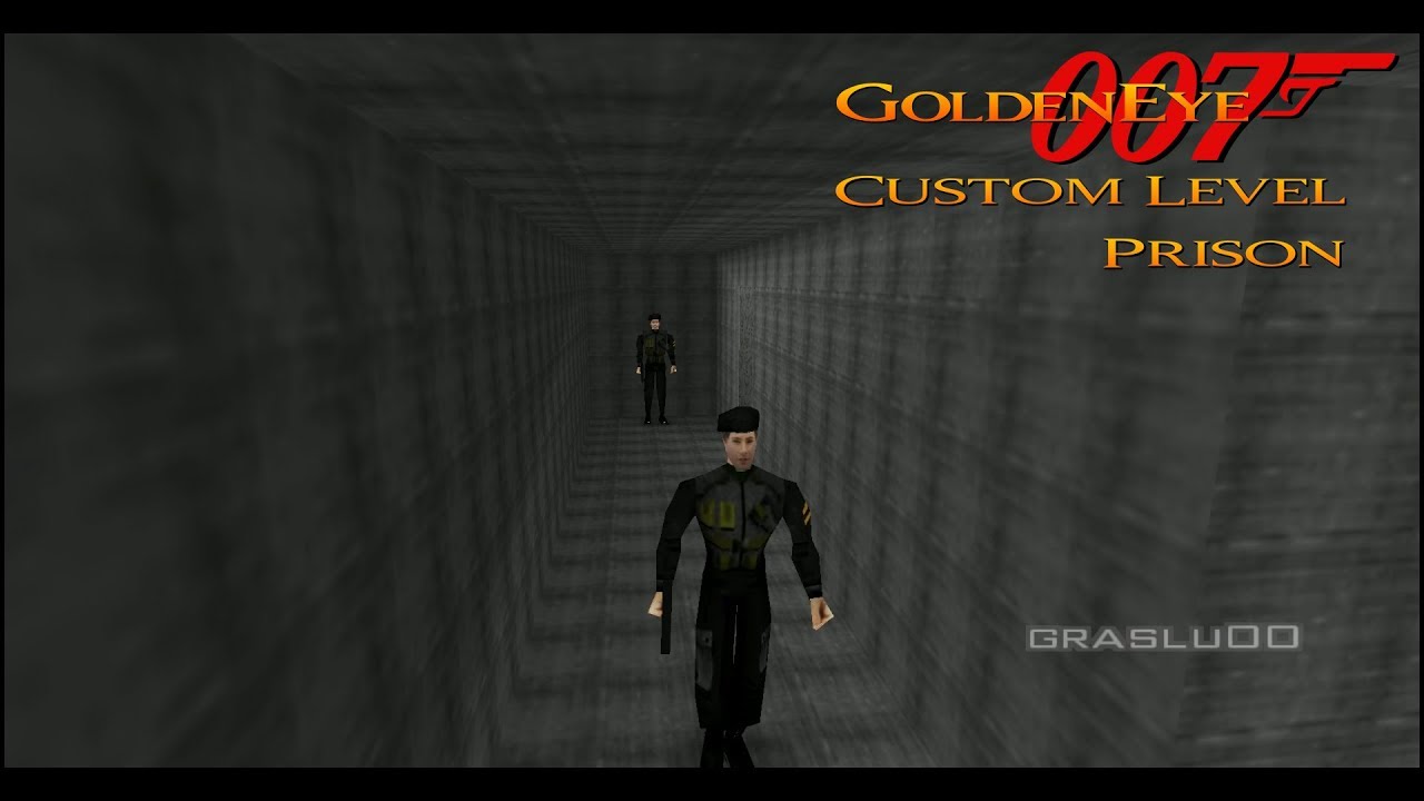GoldenEye 007 N64 - Prison - 00 Agent (Custom level) - YouTube