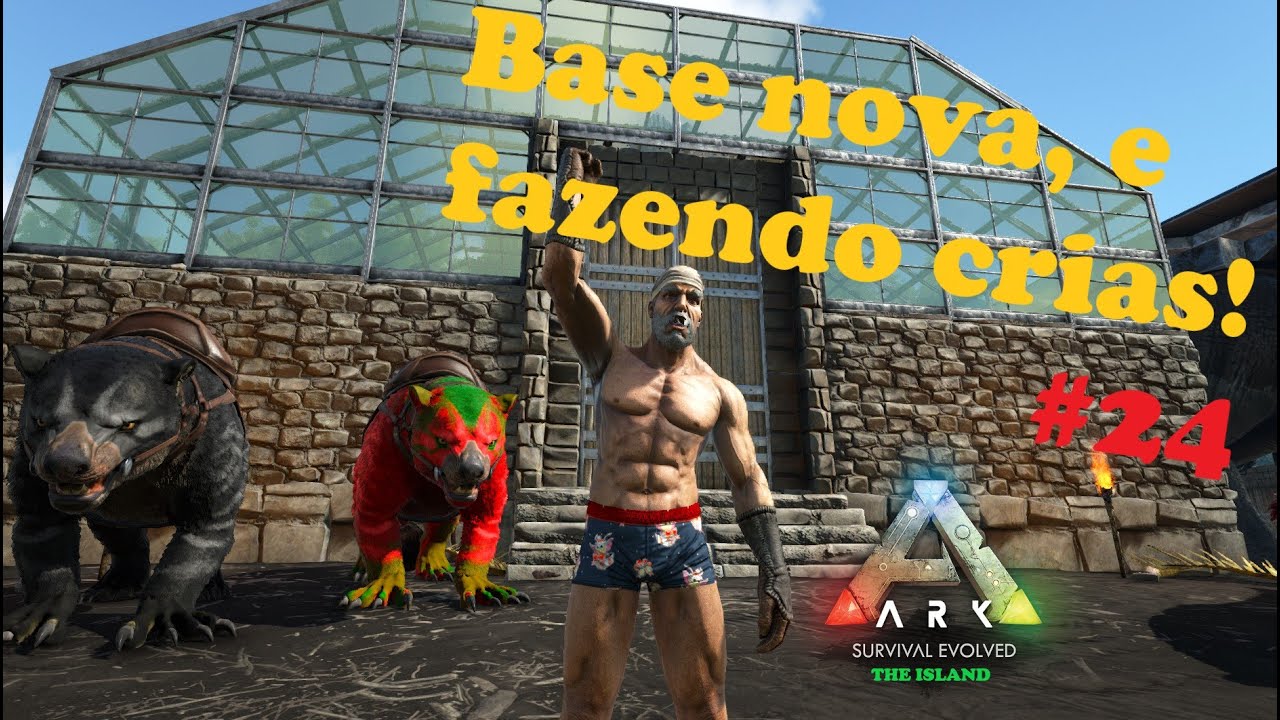 ARK: THE ISLAND - Base nova, e tirando crias. ( Marsupial, Raptores e Megatério ). #24 - YouTube