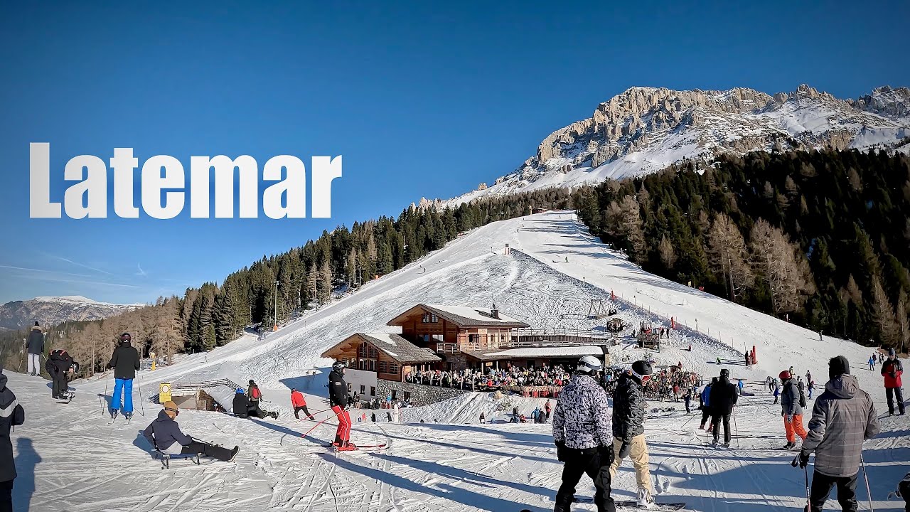 Skiing Latemar (Obereggen, Pampeago, Predazzo) - YouTube