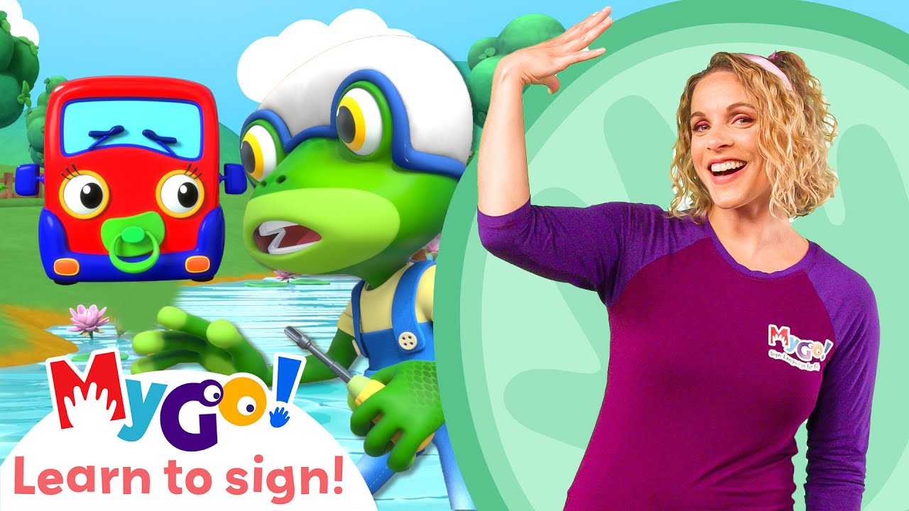 Learn Sign Language with Gecko's Garage! | Baby Bus Pond Crash | MyGo ...