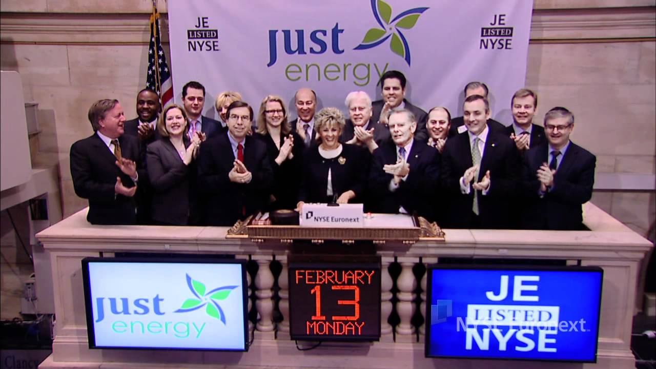 Just Energy Celebrates Recent Listing on the NYSE rings the NYSE ...