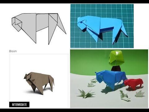 Origami Bison - YouTube