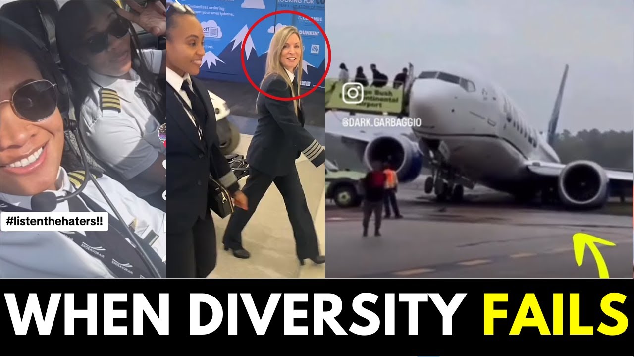 FEMALE PILOT Drives Off Runway After Airline Brags 80% DIVERSITY - YouTube
