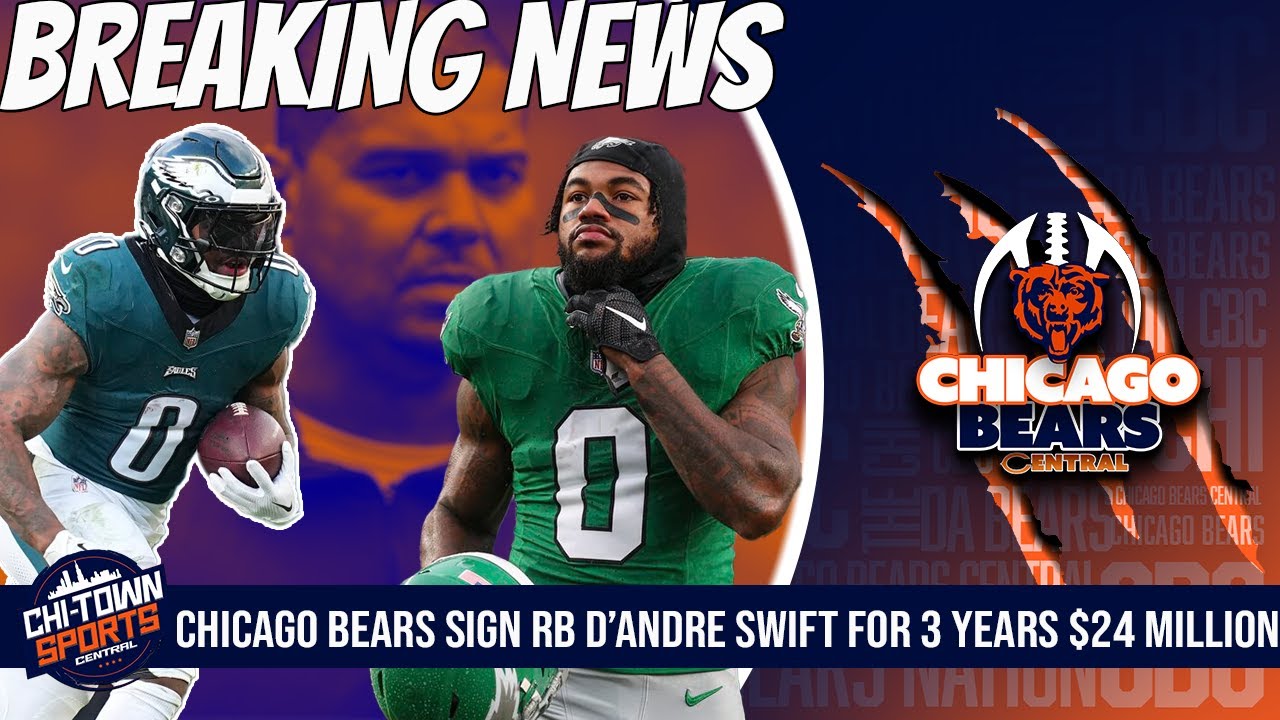 Chicago Bears Sign RB D'Andre Swift On 3 Year $24 Million Deal - YouTube