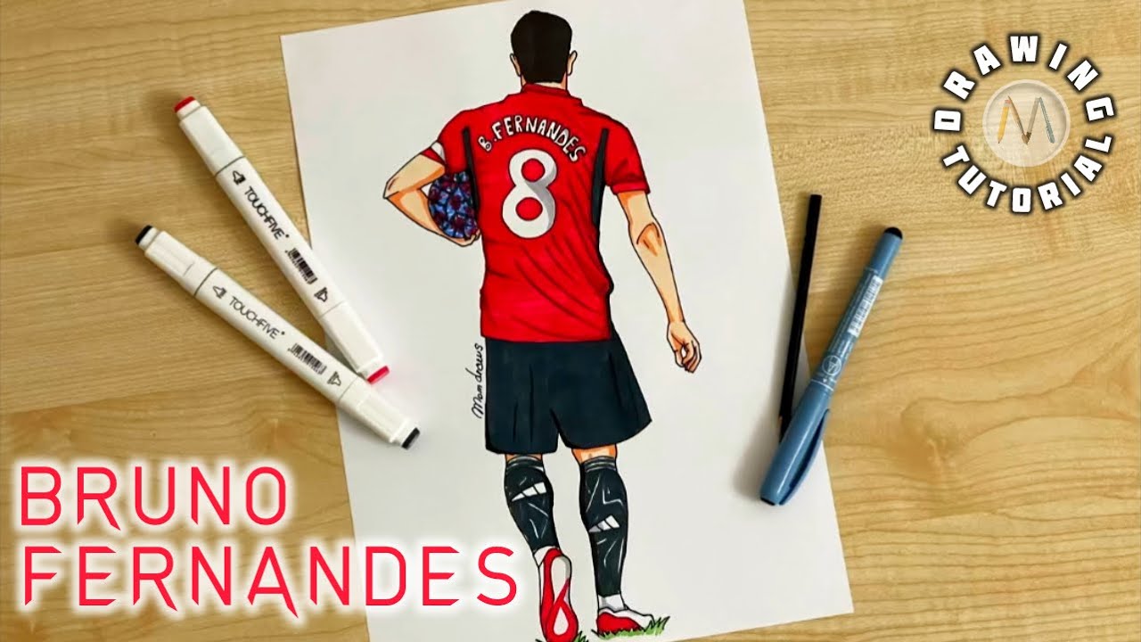 How to draw Bruno Fernandes easy from Manchester United / Bruno ...