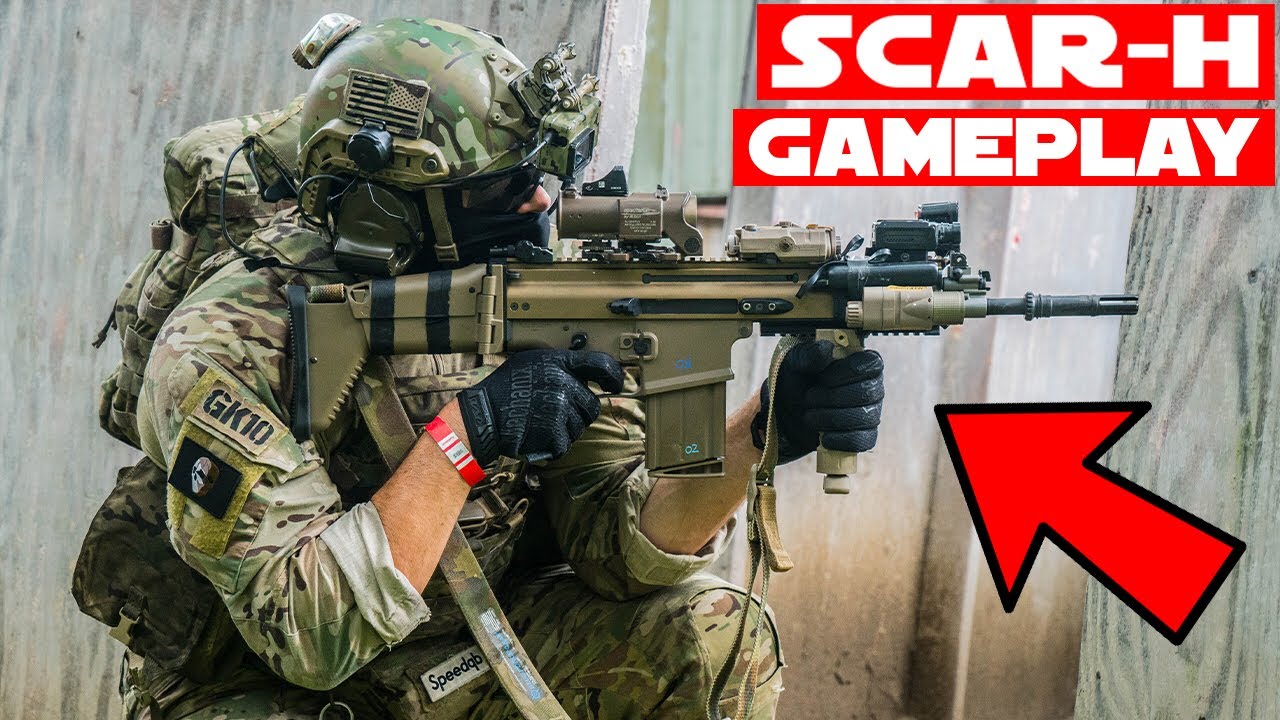 SCAR-H Airsoft Gameplay! (Recoil Shock) - YouTube