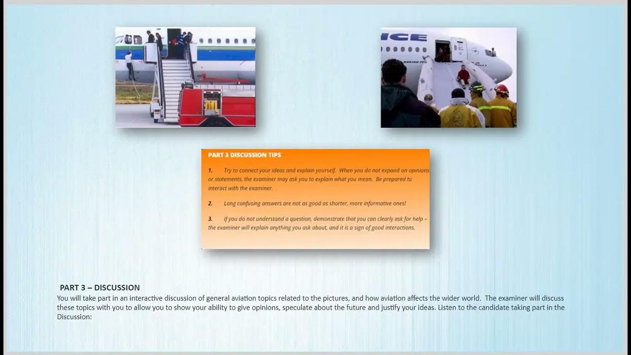 Test of English for Aviation / TEA Part 3 Picture Description and ...
