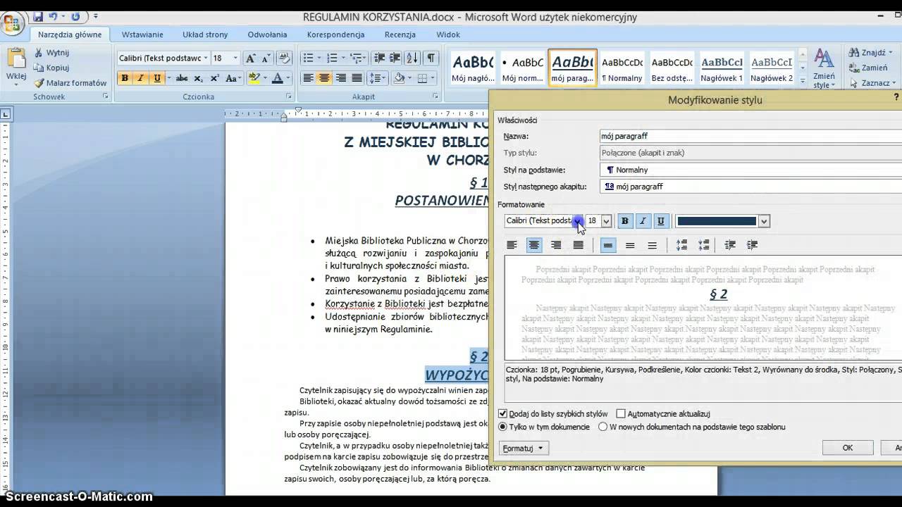 Jak stworzyć własny styl w programie Microsoft Word - YouTube
