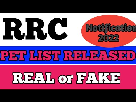 #groupdresult2022 #pet RRC GROUP D PET LIST 2019 || PET LIST RELEASED ...