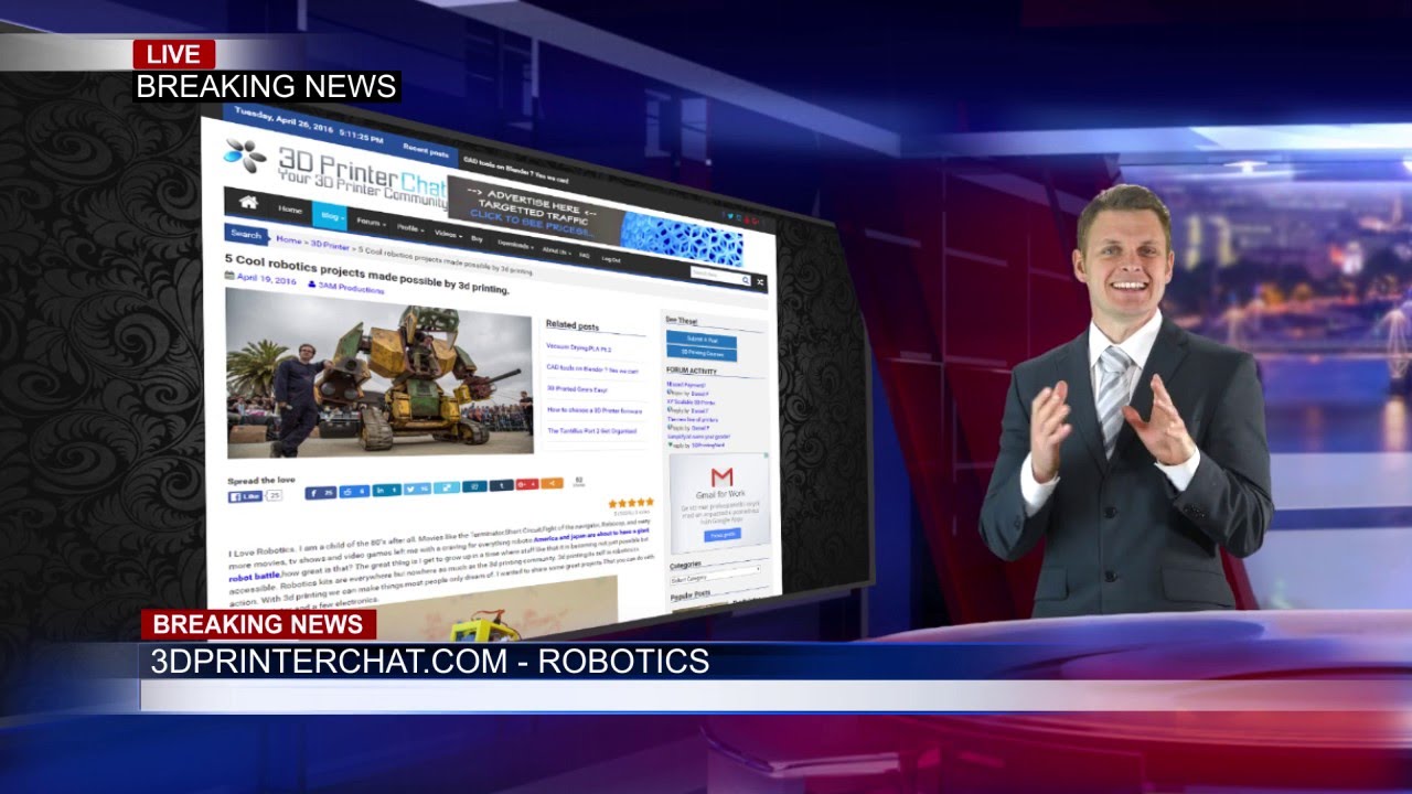 5 Cool robotics projects made possible by 3d printing. - YouTube