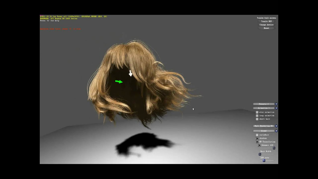 Hair Tessellation Using AMD HD5870 - YouTube
