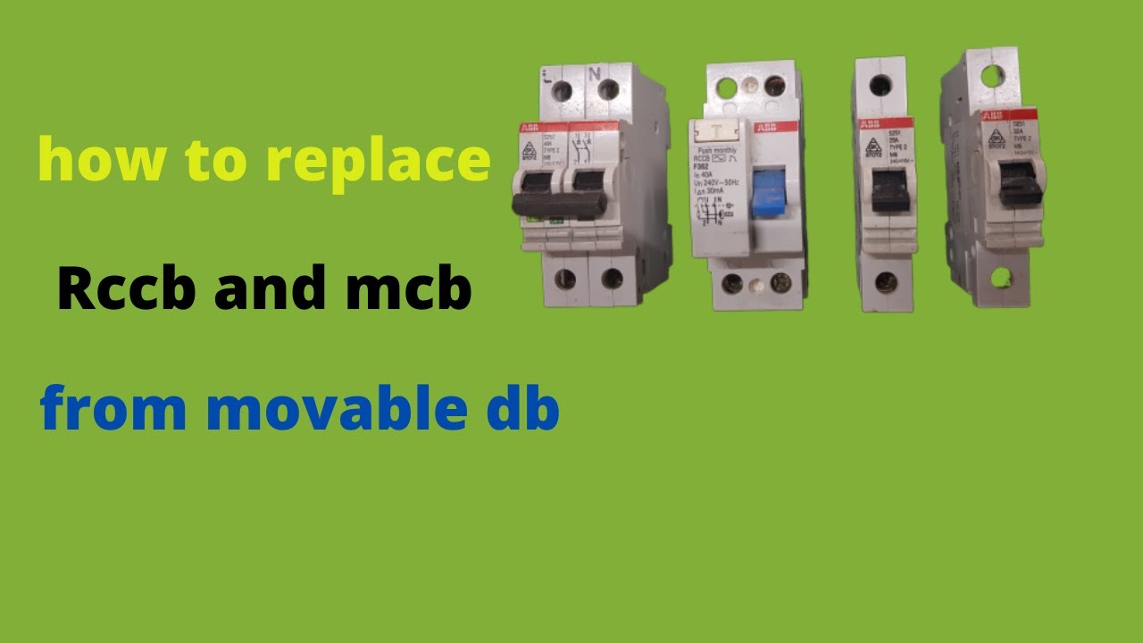 how to repair or replace rccb and mcb. - YouTube