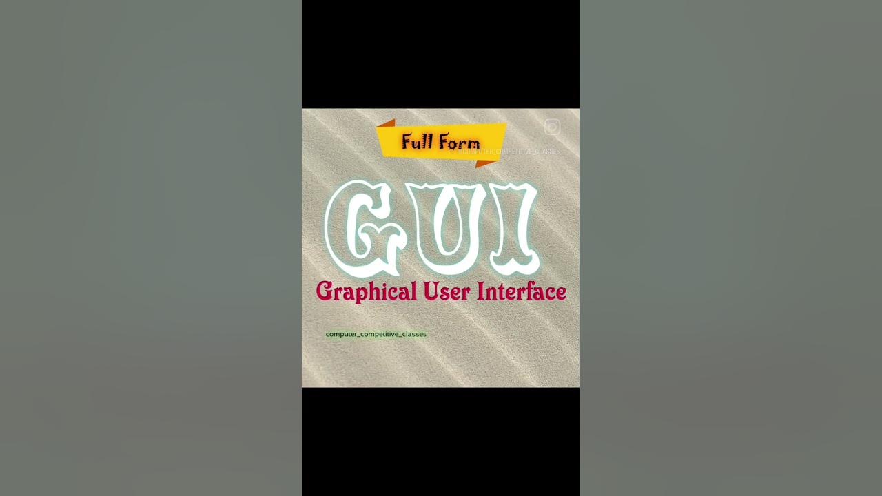 GUI Full Form ? GUI પૂરું નામ ? - YouTube
