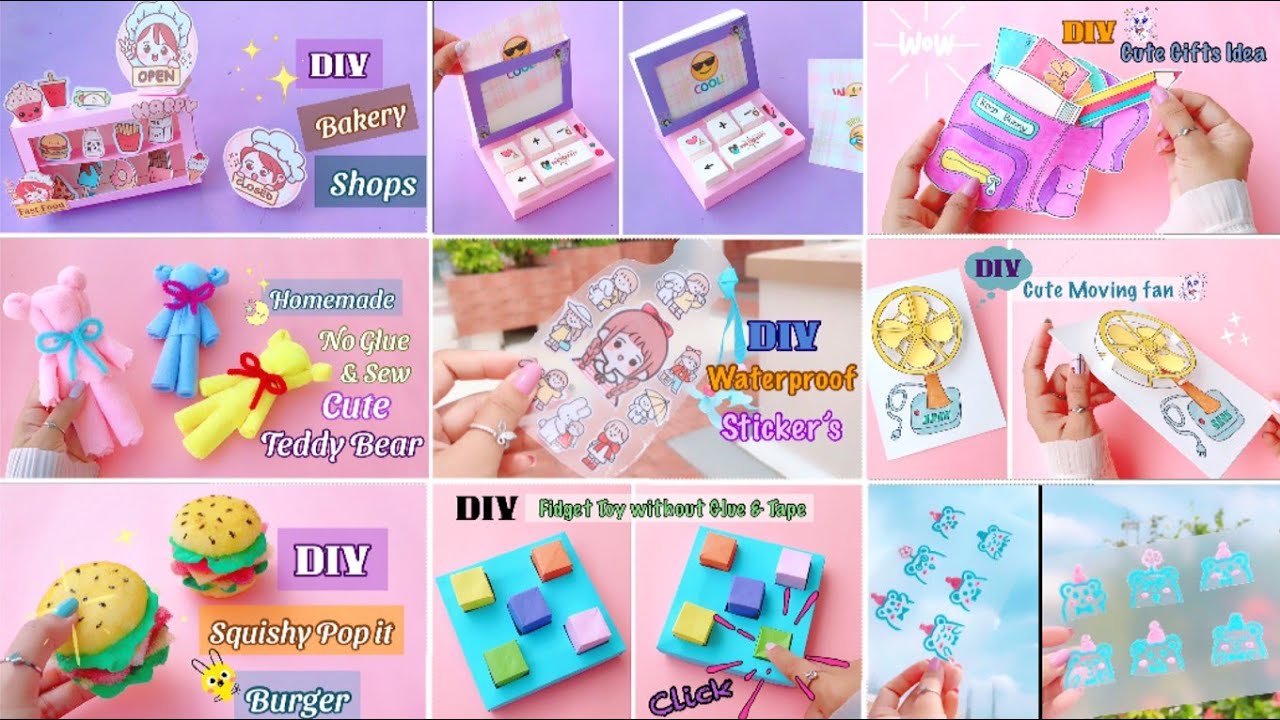 DIY Paper Crafts Idea | Easy way to make | School Hack | Paper Mini ...