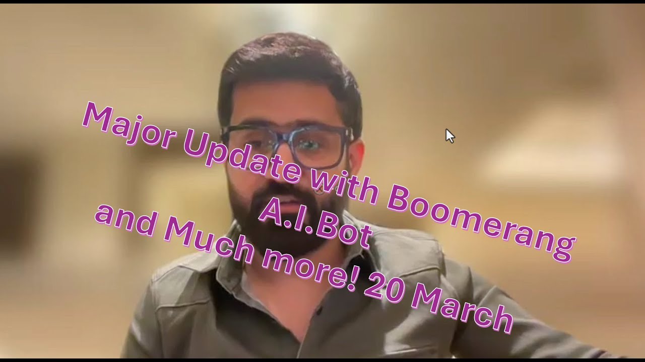 Boomerang CEO Shavez Update| A.I. Bot News March 20 2024 - YouTube