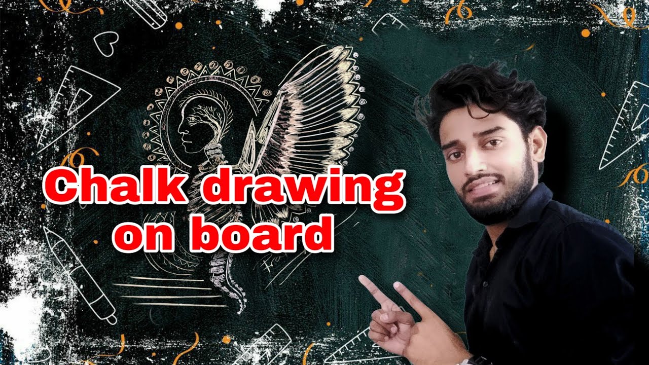 Chalk drawing on class board |chalk drawing |chalk drawing teacher by # ...