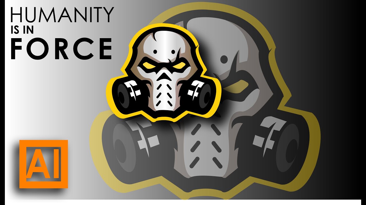 How to create a "SKULL" logo in ADOBE ILLUSTRATOR | Draw like pro - YouTube