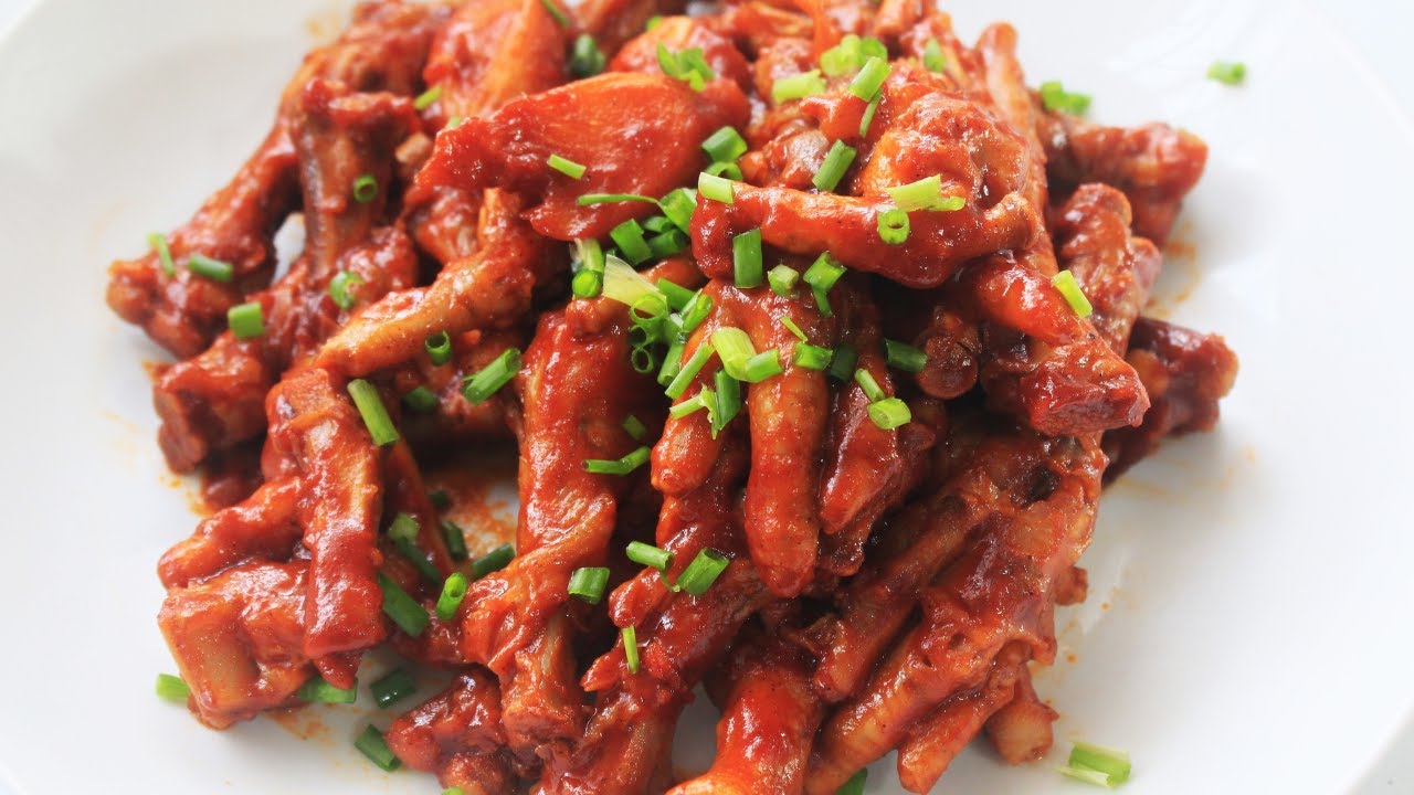 DELICIOUS SPICY KOREAN STYLE CHICKEN FEET USING PRESSURE COOKER ...