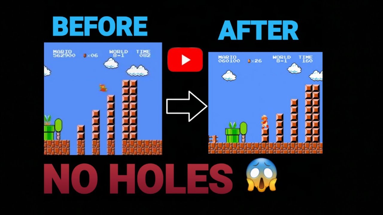 Super Mario Bros. BUT THE HOLES ARE GONE | Retro Times - YouTube