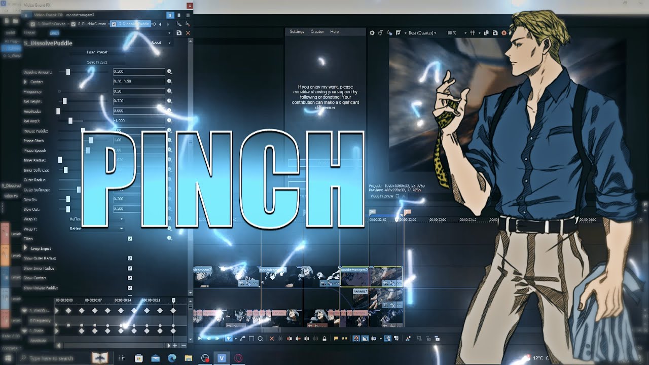 Ae inspired Pinch Tutorial Sony Vegas Pro - YouTube