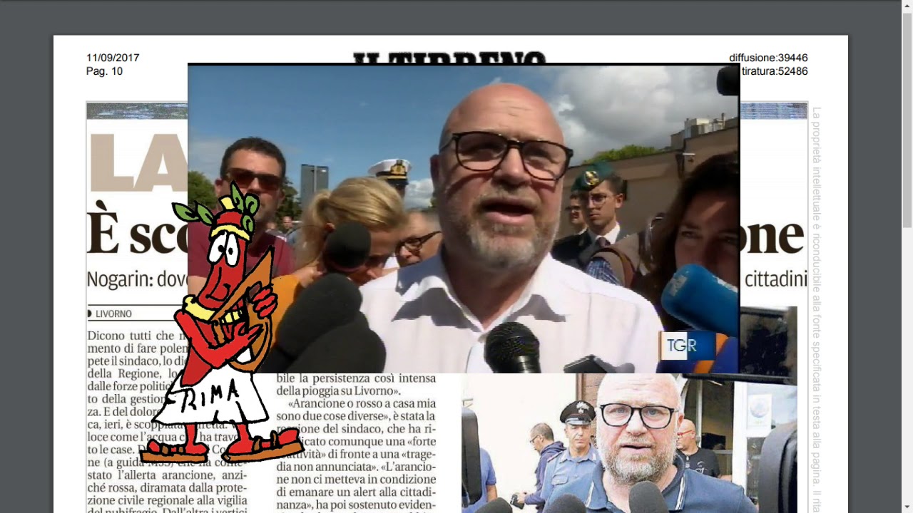 Vignetta animata: Alluvione a Livorno!! - YouTube