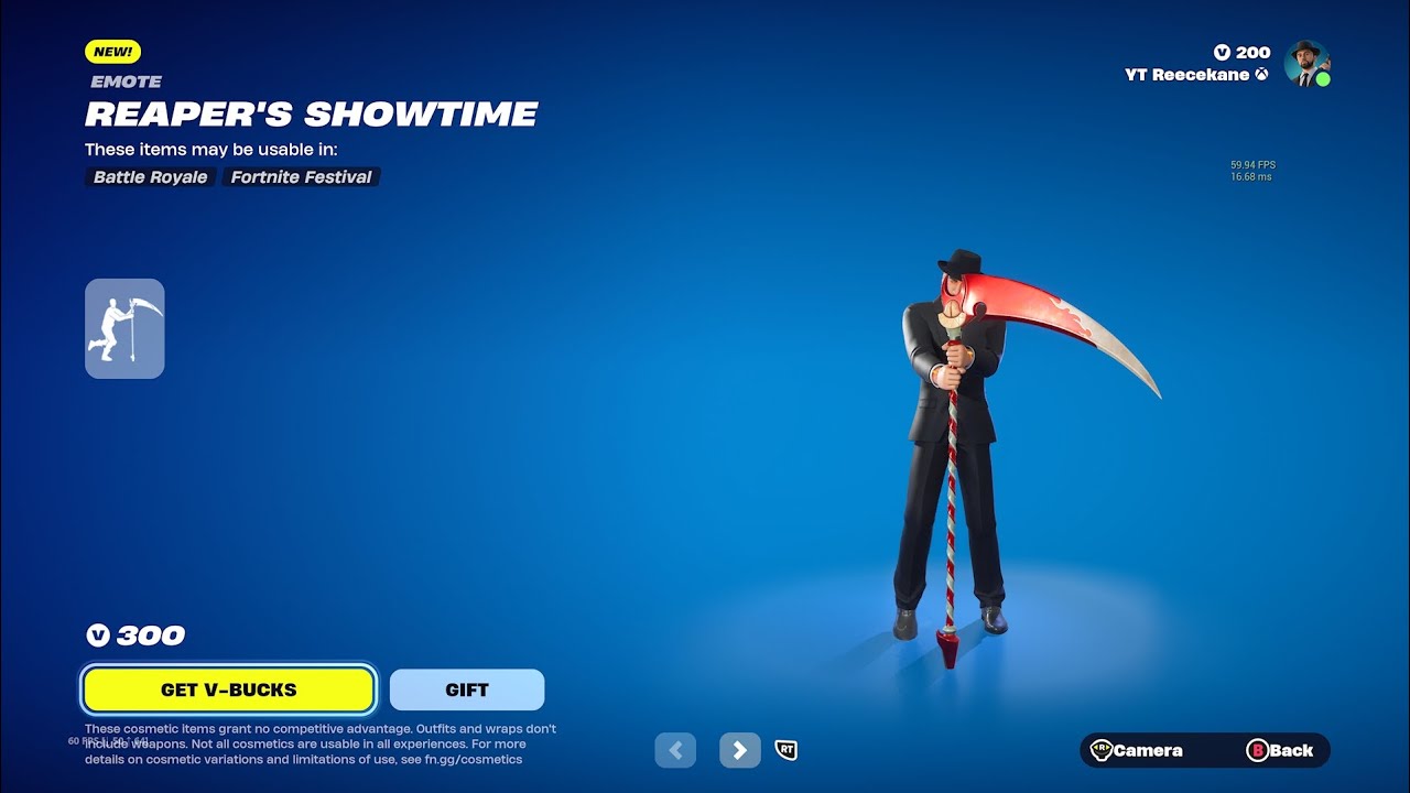 Reaper showtime emote in item shop - YouTube