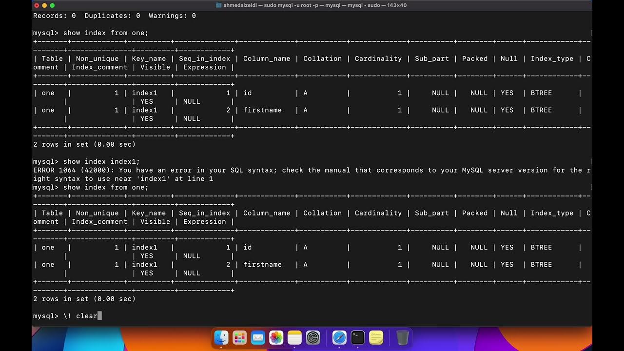 MySQL : Clean Screen - YouTube