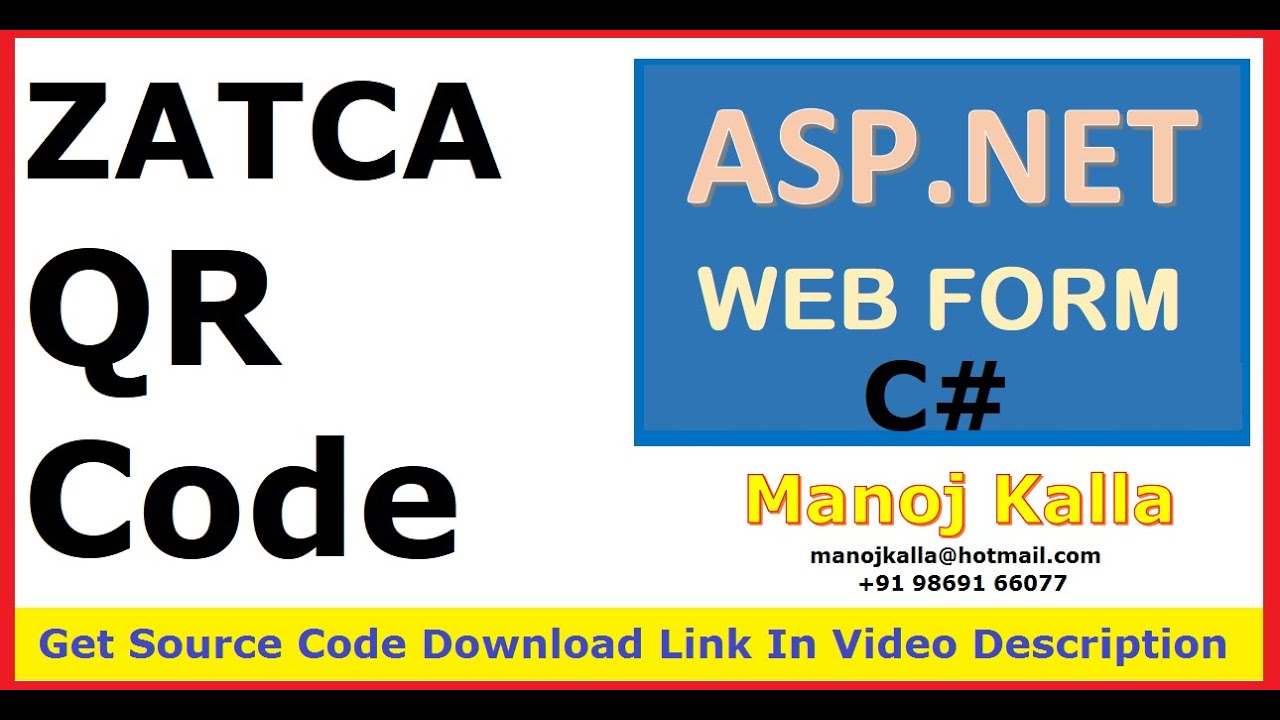 Zatca Qr Code C Aspnet Qr Code Zatca Aspnet Webform Zatca Qr Generator Qr Saudiarab Zatca