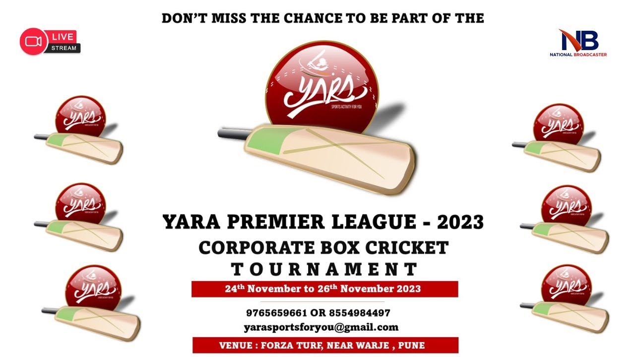🔴 LIVE :YARA PREMEIR LEAGUE 2023 | CORPORATE BOX CRICKET TOURNAMENT DAY ...