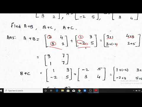 Basic Numerical Methods - Addition of Matrices - YouTube
