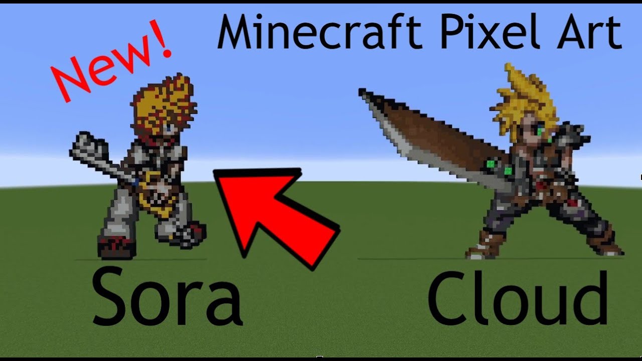 Sora Minecraft Pixel Art - YouTube