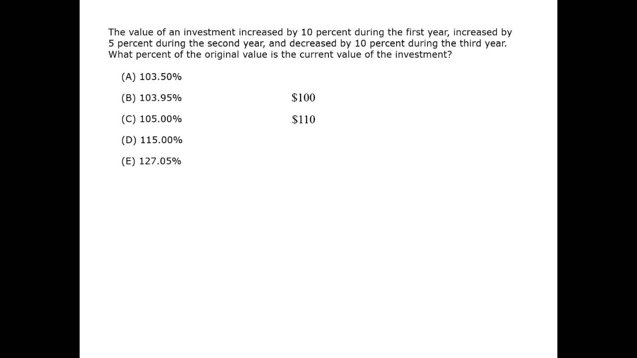 Percent Increases And Decreases GMAT Free GFPS32 YouTube