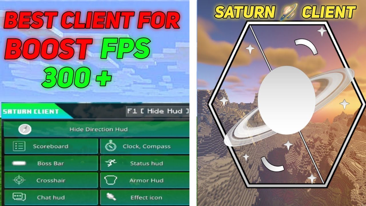 Best Client For MCPE || Saturn Client For MCPE Mediafire Link 🔗 - YouTube