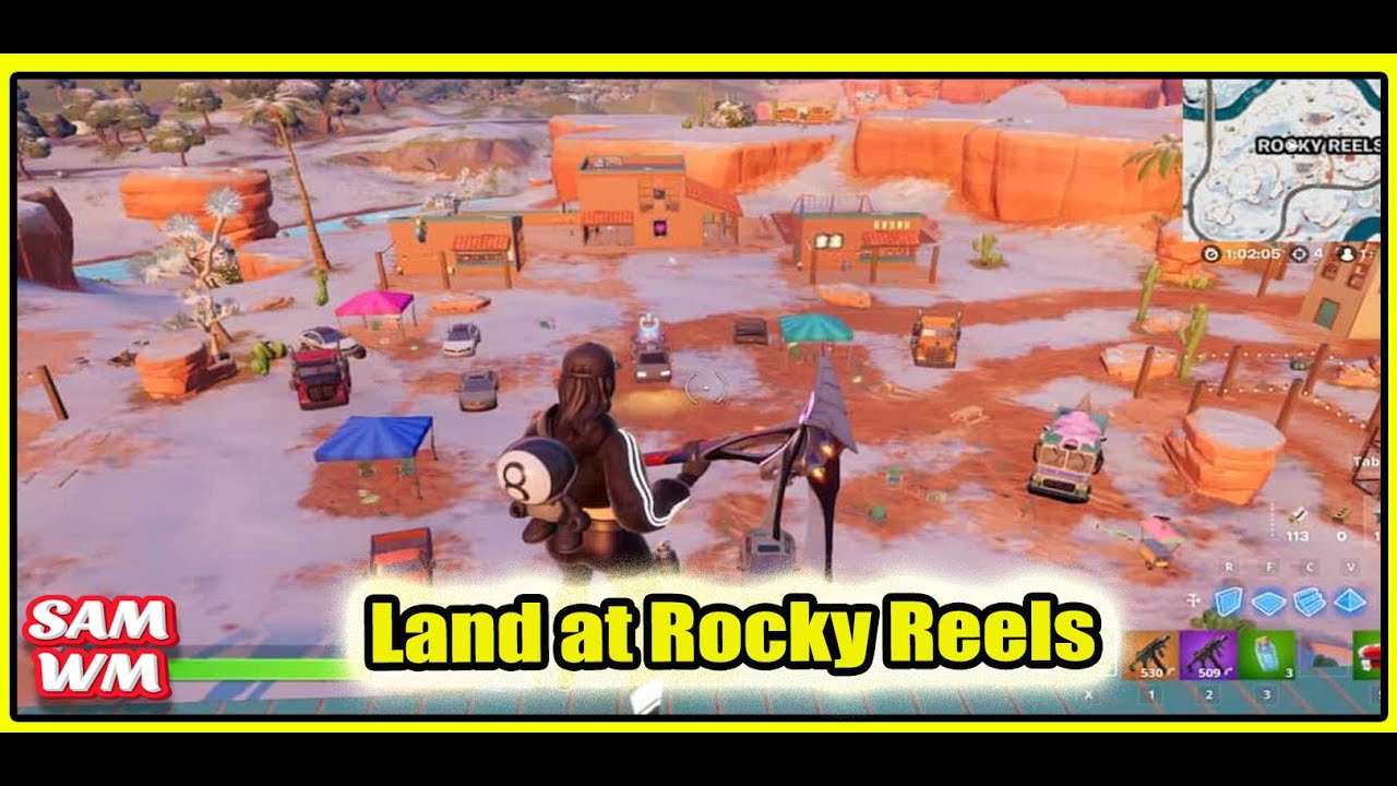 Land at Rocky Reels - Daily Quests Fortnite - Location Guide - YouTube