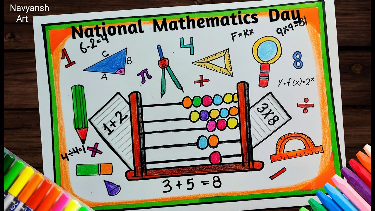 National Mathematics Day drawing / How to draw National Mathematics Day ...